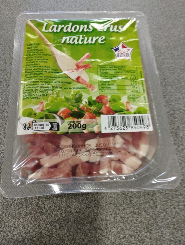 Lardons Crus Nature 200g – Les jardins du Gévaudan